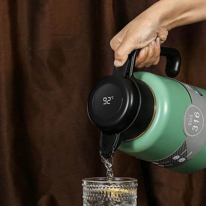 Large Capacity 316 Stainless Steel Liner Thermal Insulation Pot Portable Display Temperature ...
