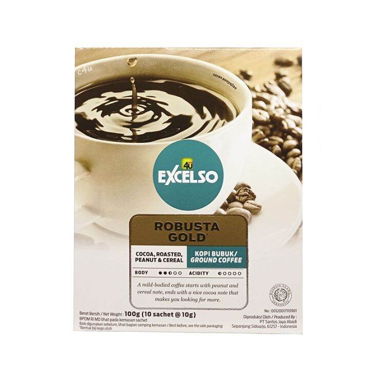 Excelso Kopi Premium - ROBUSTA Gold - Box isi 10 sachet | Lazada Indonesia