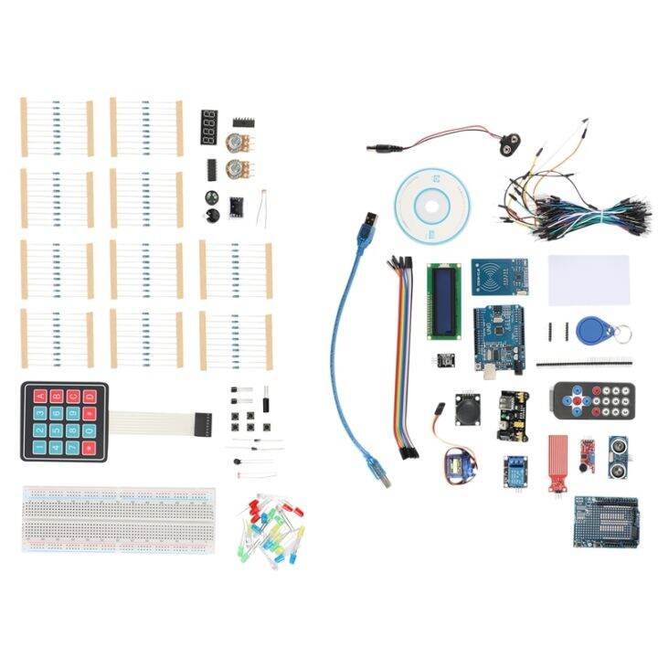 【cw】 Upgraded Super Starter Kit For Arduino Uno R3 Uno R3 Breadboard