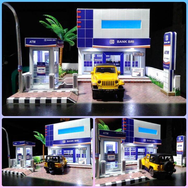 Diorama bank BRI - Miniatur bank BRI | Lazada Indonesia