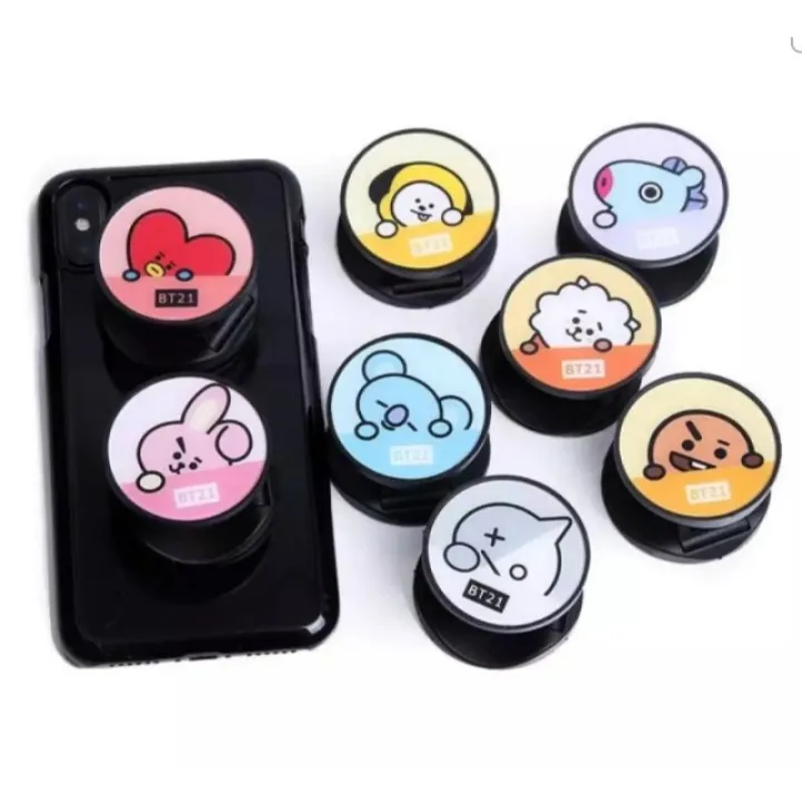 ♕☆พร้อมส่ง☆ Griptok กริ๊ปต็อก BT21 8 ลาย ป๊อปอัพติดหลังโทรศัพท์ BTS ของ ...