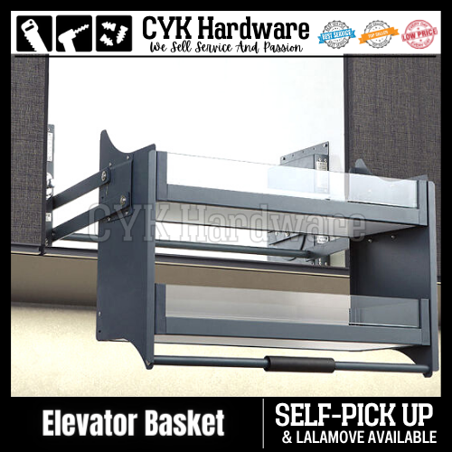 800MM Elevator Basket With Soft Close System Lift-Down Save Place ...