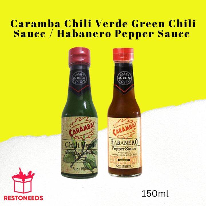 Caramba Chili Verde Green Chili Sauce / Habanero Pepper Sauce 150ml ...