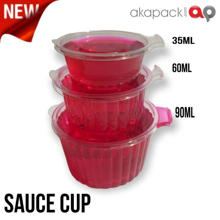 Sauce Container | wadah saus bening 35ml / 60ml / 90ml / anti tumpah ...