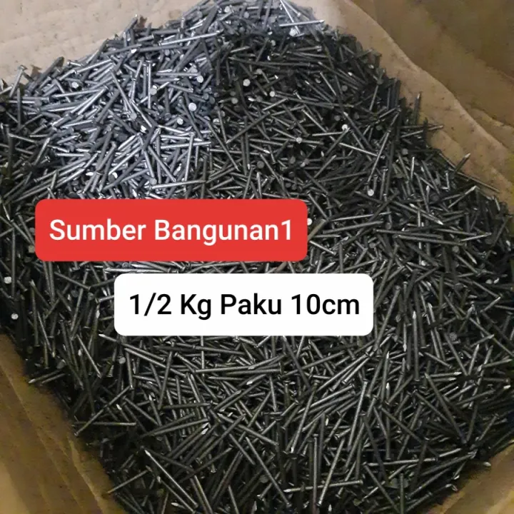 Paku Kayu 10cm paku reng kaso hitam bangunan hitam 10 cm balok | Lazada ...