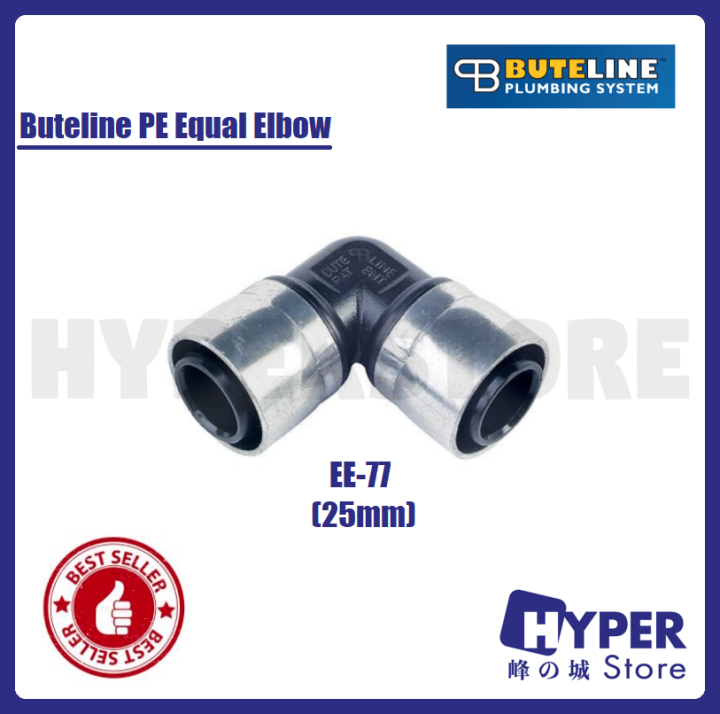Buteline Fitting | 25mm PE Equal Elbow EE77 | Lazada