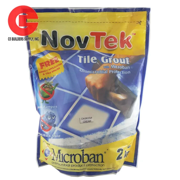 NovTek Tile Grout with Antimicrobial Protection - Cagayan Cream (2 ...