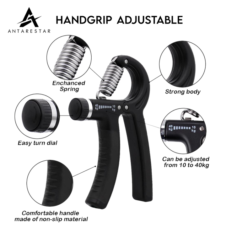 Antarestar official-handgrip adjustable 10 - 40 kg muscle training ...