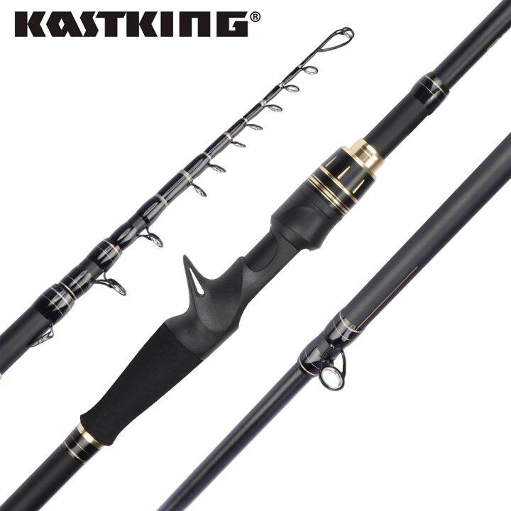 ☛SALEKastKing Blackhawk II Carbon Spinning Casting Rod M, MH Power Ultralight Telescopic Fishing ...