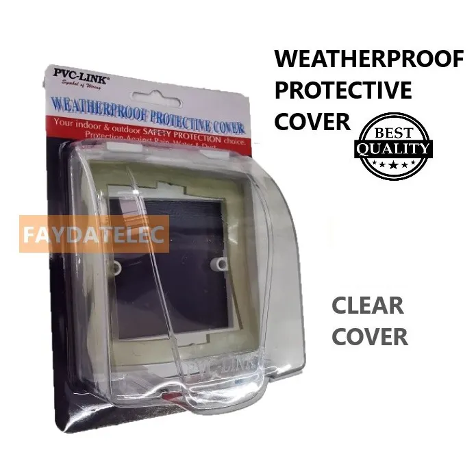 PVC-LINK WEATHERPROOF PROTECTIVE COVER OUTDOOR SOCKET ENCLOSURE CLEAR ...