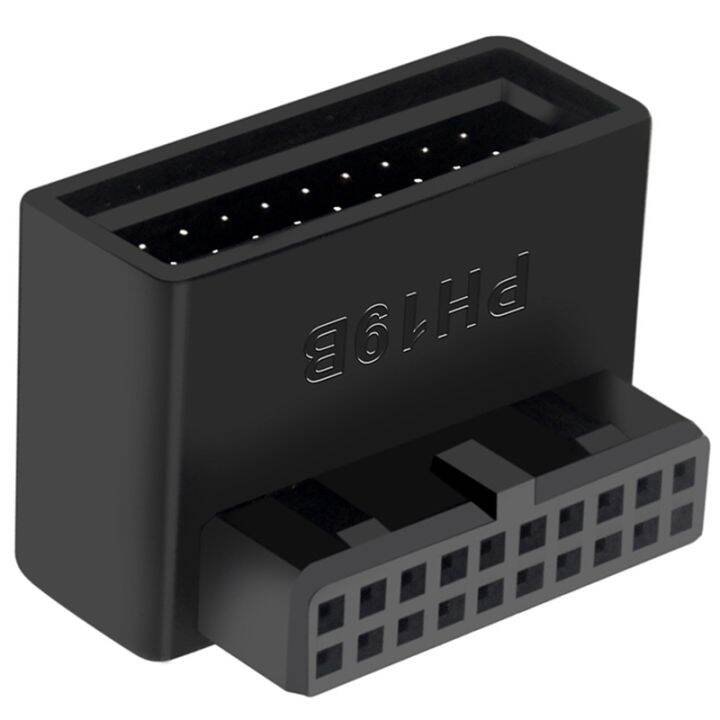 2X PH19B USB 3.0 Internal Header USB3.0 19/20P Socket 90 Degree Adapter ...