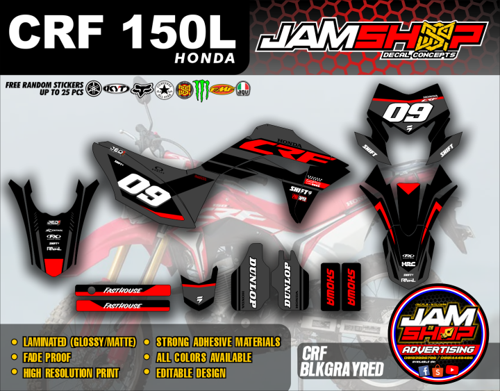 CRF 150L Full Decals w/ FREE Rim Sticker - Limited Edition Designs | Lazada PH