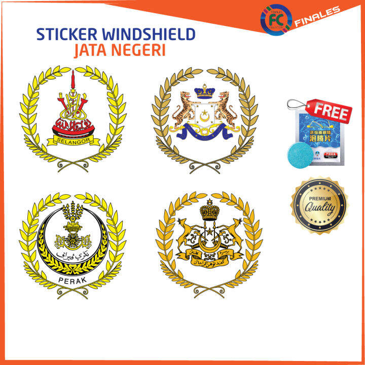 Sticker Kereta Logo Negeri Windshield Sticker Logo Negeri Kerabat Raja ...
