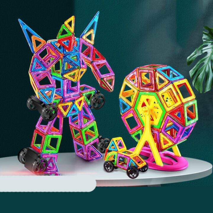 60PCS/Set Large Size Magnetic Building Block Set Blocks Architect Game ...