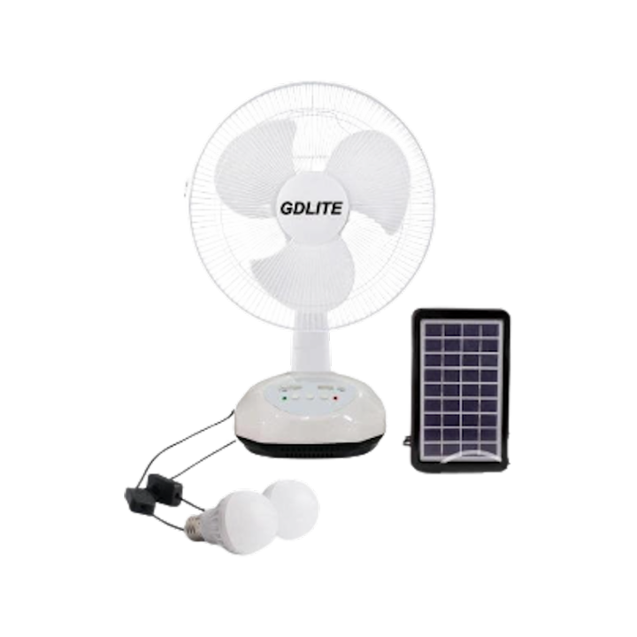 HUMBLE GDLITE Rechargeable Fan With Solar Panel | Lazada PH