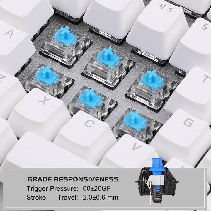 MageGee MK1 TKL Mechanical Gaming Keyboard Blue Red Switch 87 Keys Full ...