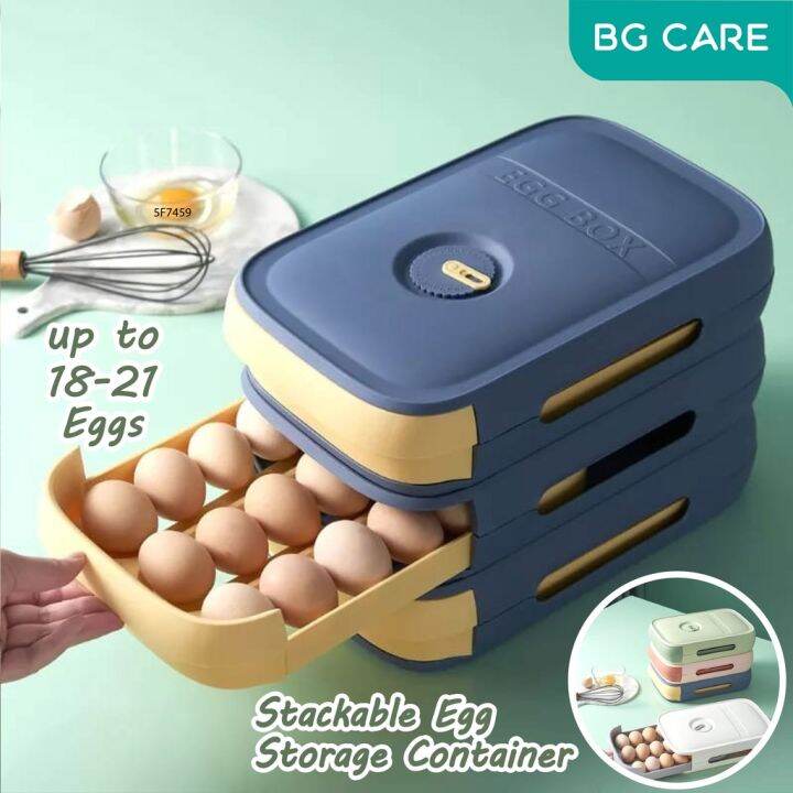 Minimalist Auto Roll Egg Storage Box Egg Storage Organizer Egg ...