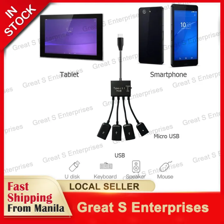 GSE USB 3.1 Type C Hub To USB 2.0 Port HUB 4 OTG USB Type-C USB Power ...
