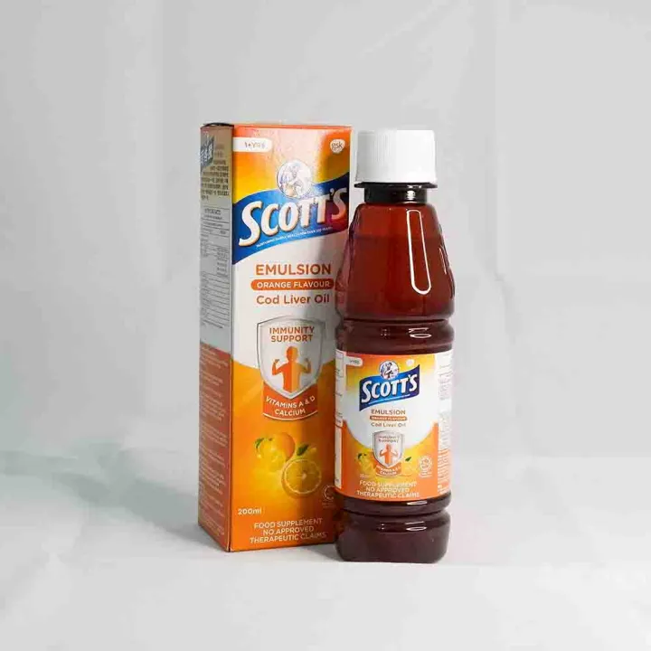 Scott's Emulsion Cod Liver Oil Orange Flavour 200ml | Lazada PH