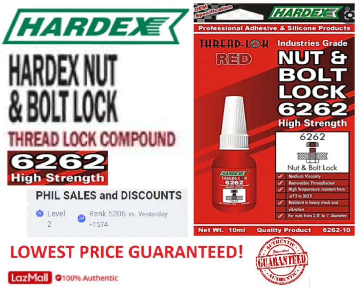 Hardex Nut and Bolt Lock 6262 hardex nut & bolt lock HARDEX Threadlock ...