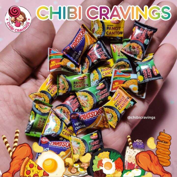 Chibi Cravings ~ Miniature 1:12 Scale Pancit Canton Packs | Dollhouse ...