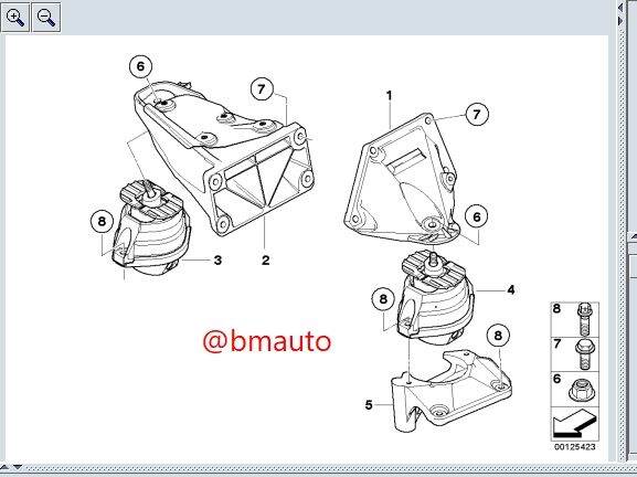 ยางรองแท่นเครื่อง BMW E60 525i M54 ราคาสินค้าต่อคู่ 9904088/089 ...
