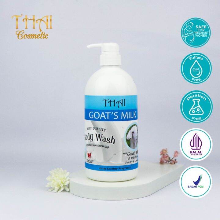 Thai Sabun Cair Goats Milk Body Wash 1000ml | Lazada Indonesia