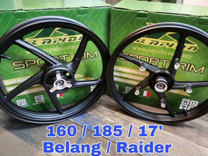 Sport Rim RAPIDO 501 1.60/1.85/17' SPORT RIM Raider R150 Fi R 150 ...