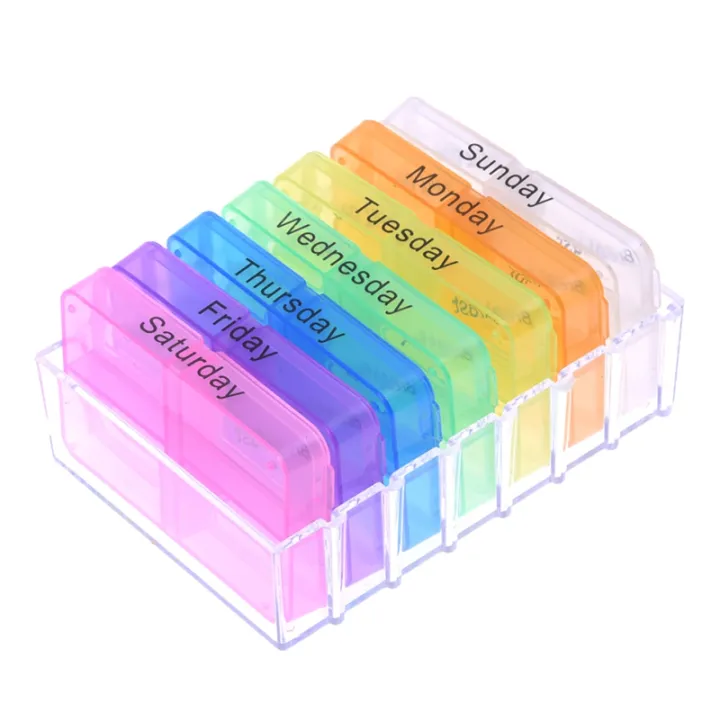 7 Day Tablet Pill Boxes Storage Organizer Container Case | Lazada.co.th
