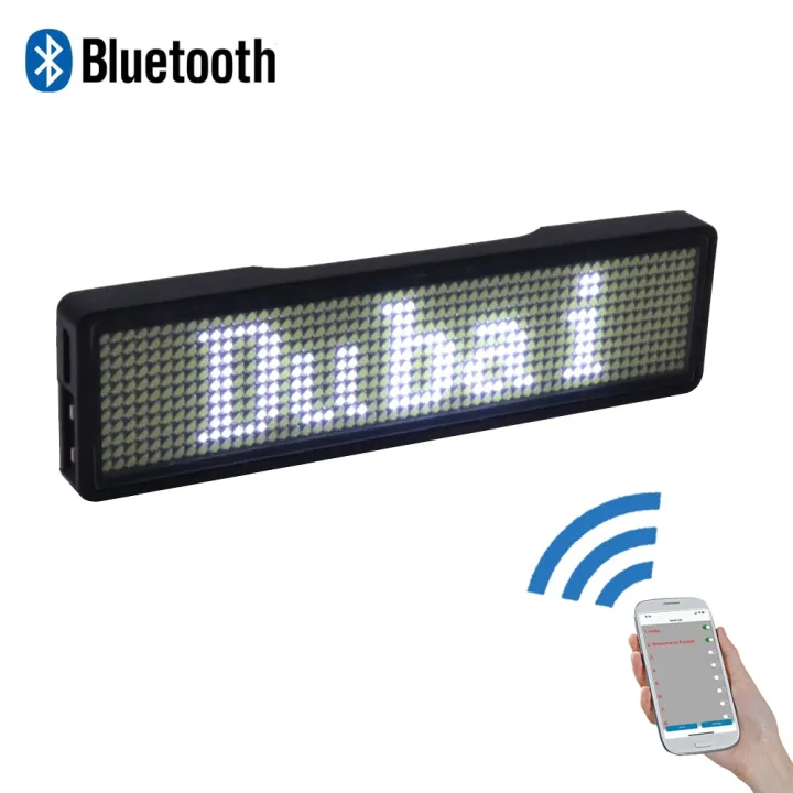 Bluetooth digital LED badge DIY programmable scrolling message mini LED ...