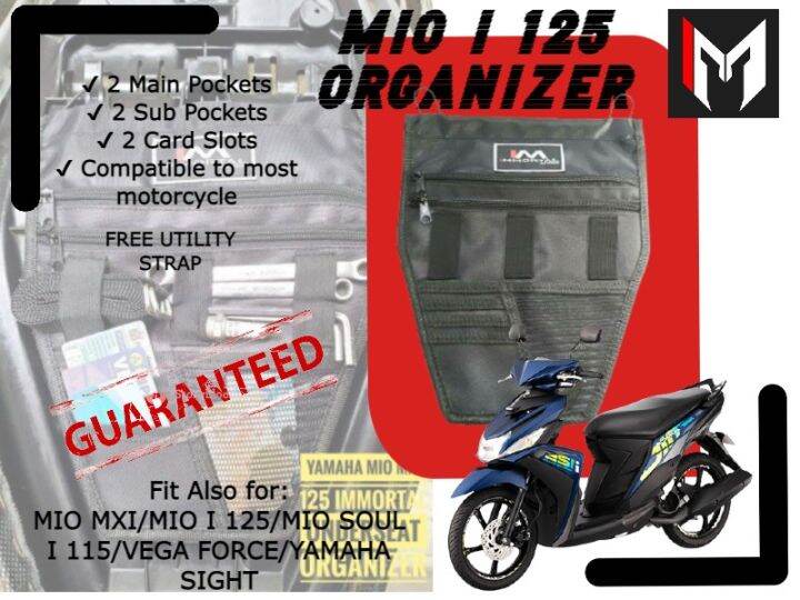KS YAMAHA MIO i 125 Underseat Organizer By Immortal Motobag Brand With ...