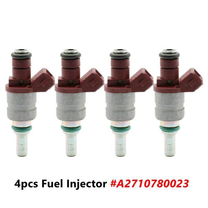 หัวฉีดหัวฉีดน้ำมัน4ชิ้นสำหรับ Mercedes-Benz W203 CL203 S203 C209 W211 ...