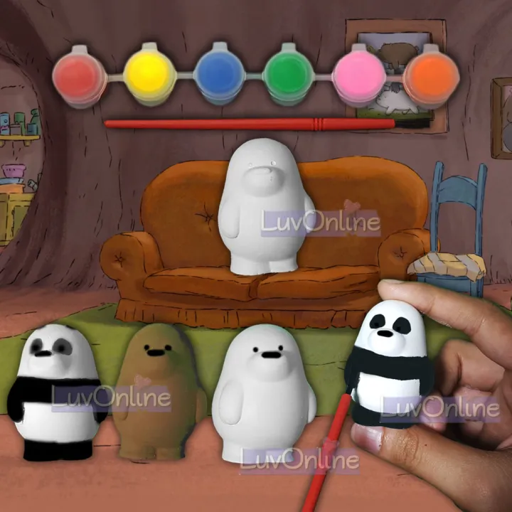 We bare bears Mini cute figure creatures characters kid cartoon kids ...