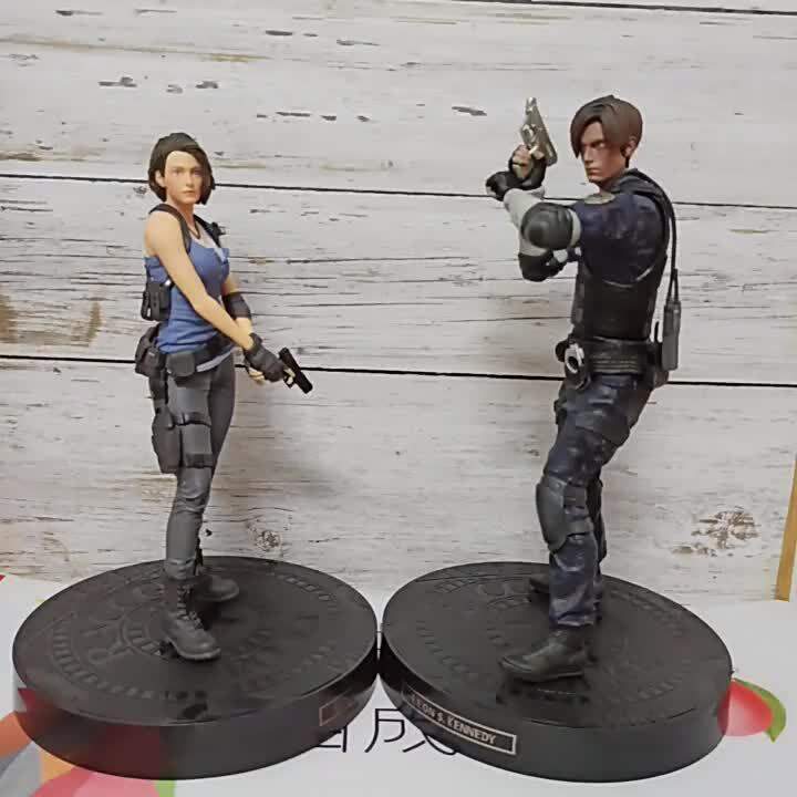 Leon S Scott Kennedy Jill Valentine Action Figure Game Biohazard Model ...