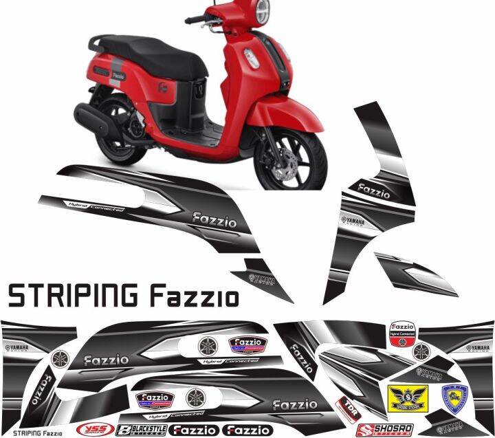 STICKER FAZZIO / STRIPING MOTOR FAZZIO / VARIASI MOTOR NEW FAZZIO 2022 POLET MOTIF STIKER FAZZIO ...