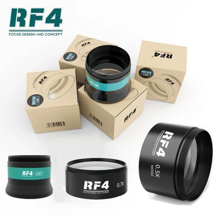 RF4 WD165 0.5X 0.7X 0.48X Microscope Glass Lens Trinocular Microscope Auxiliary Objects Lens For ...