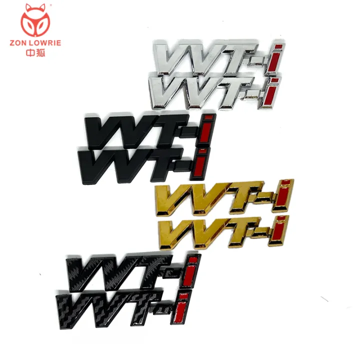 2pcs EMBLEM LOGO VVTi DUAL VVTI TOYOTA TRD VVT-I VVTI GOLD Toyota Vios ...