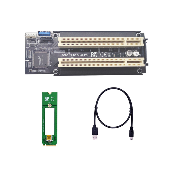 M.2 to Dual Pci Adapter Card Pci-Express X1 to M.2 Nvme Key-M Adapter ...
