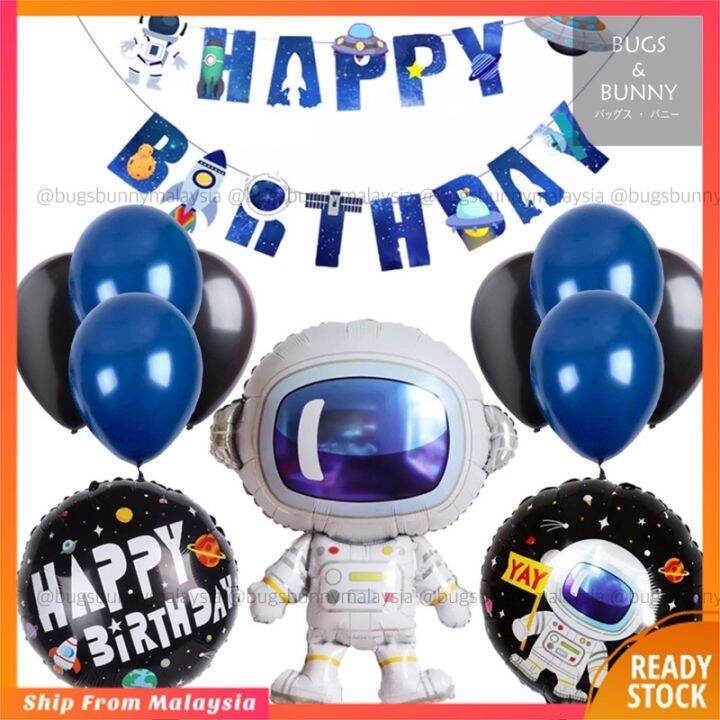 NASA Angkasawan Balloon Set Bumi Outer Space Astronaut Rocket Planet ...