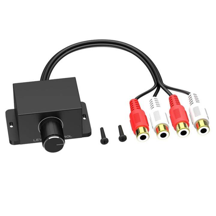 Car Audio Amplifier Bass Level Remote Volume Control Knob 2RCA Male and ...