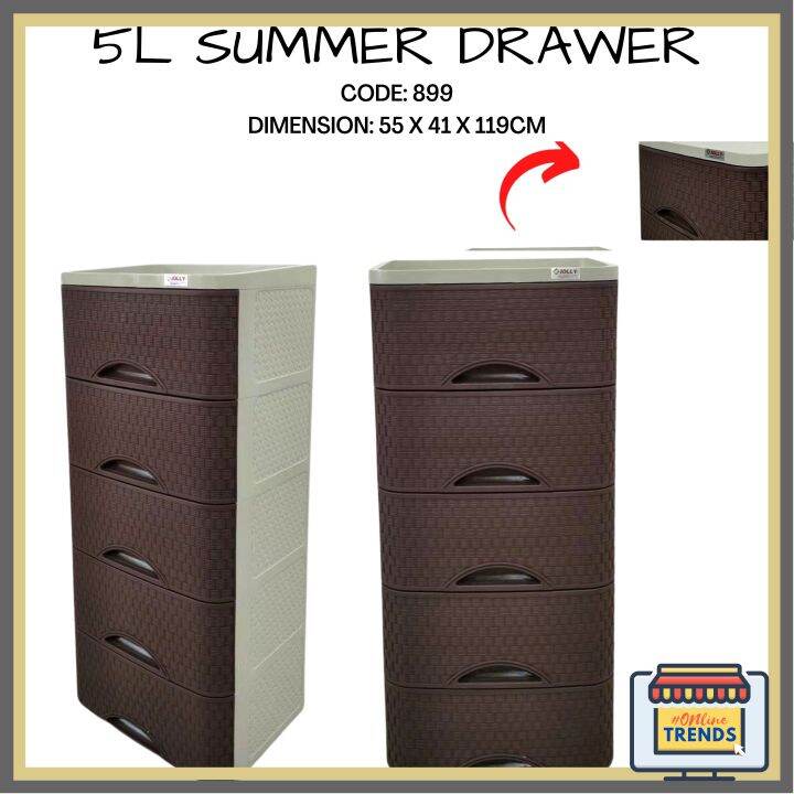 JOLLY RATTAN DRAWER / DRAWER / 4LAYER/ 5LAYER | Lazada PH