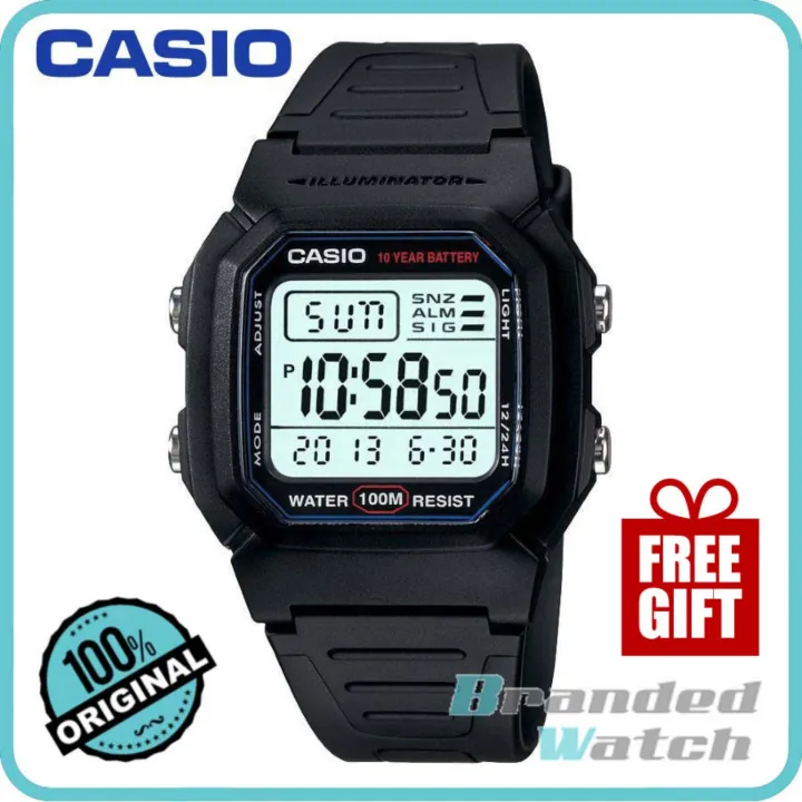 Casio W-800H-1AVDF Unisex Standard Digital Resin Watch W-800H-1AV | Lazada