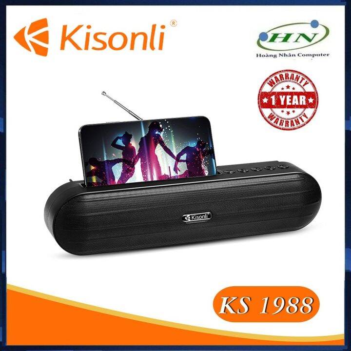 ☑ Loa bluetooth soundbar Kisonli KS-1988 siêu trầm TWS kết nối cùng lúc ...
