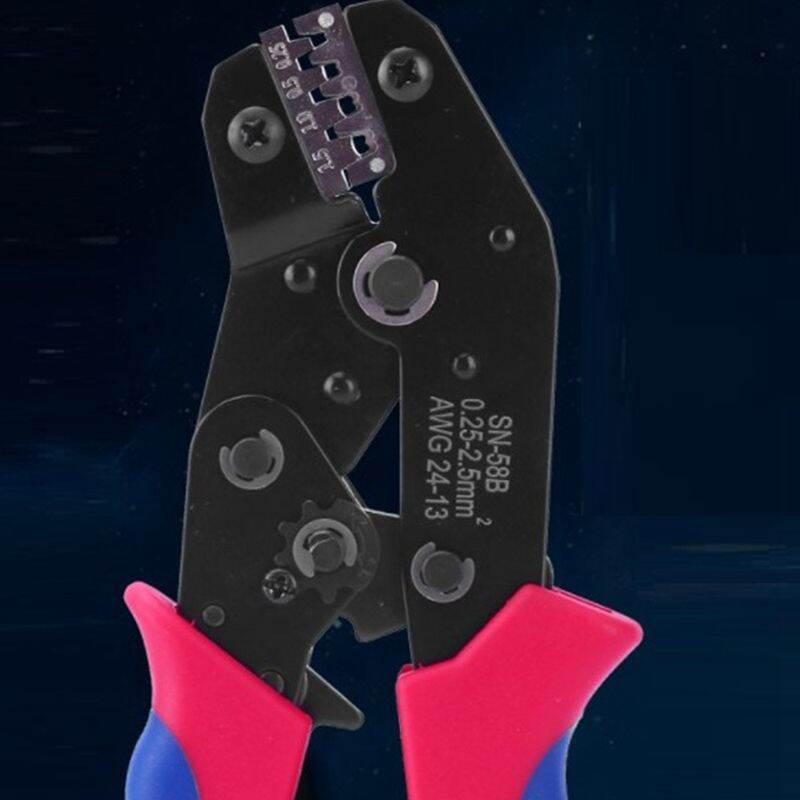 SN-58B Ratchet Crimping Plier Crimper Tool 0.25-2.5mm2 AWG24-13 for Terminal Wire Electrical ...