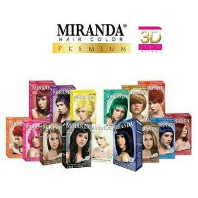 MIRANDA WARNA TERLENGKAP Hair Color semir cat rambut 24 warna | Lazada ...