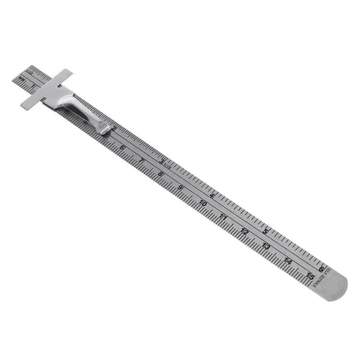 6 Stainless Steel Pocket Rule Handy Ruler with inch 1/32” mm/metric ...