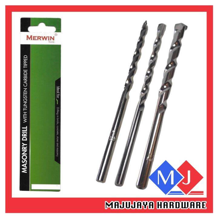 MERWIN Masonry Drill Bit Drilling Cement Mata Tebuk Batu Tungsten ...