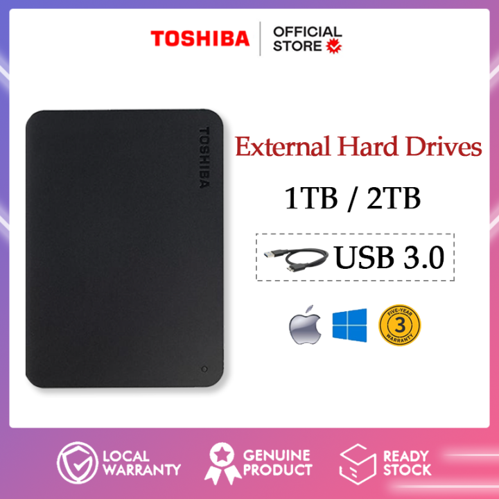 Toshiba External Hard Drives 1TB 2TB USB 3.0 External Hard Disk ...