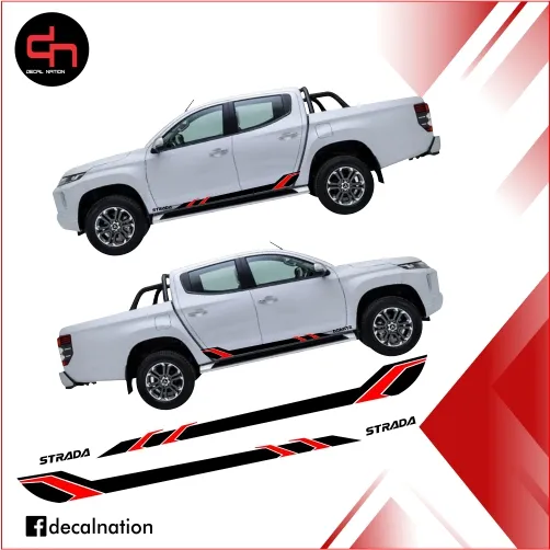 Mitsubishi Strada Linear Decals Design 4 Machine Cut Outs 66 inches x 8 ...