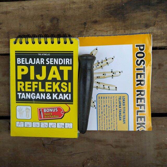 Belajar Sendiri Pijat Refleksi Tangan & Kaki (poster dan tanpa stik ...